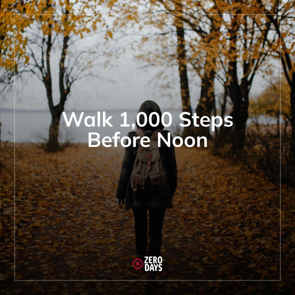 Walk 1,000 Steps Before Noon - No Zero Days